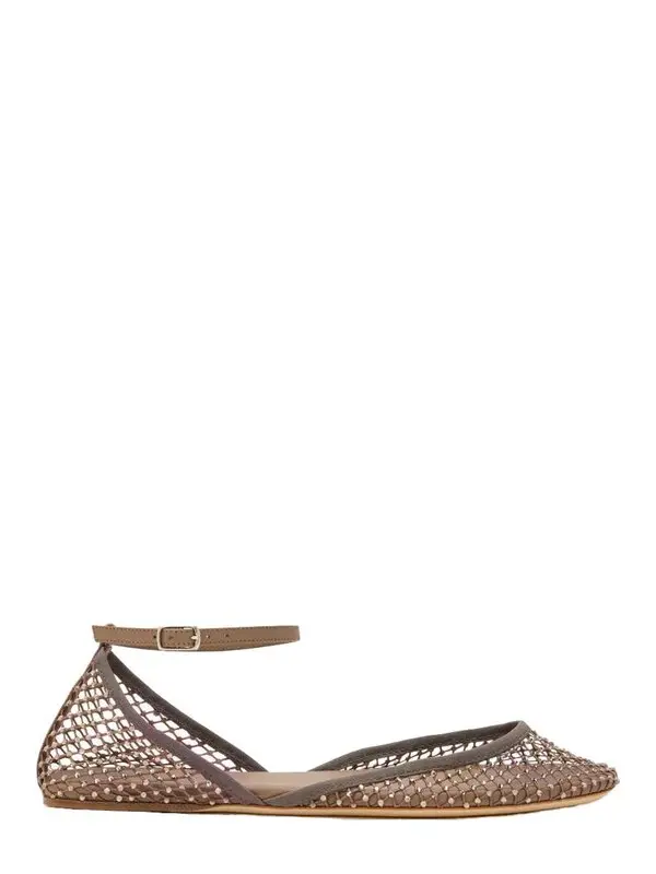 Christopher Esber Ankle-strap Embellished Ballet Flats - Neutrals