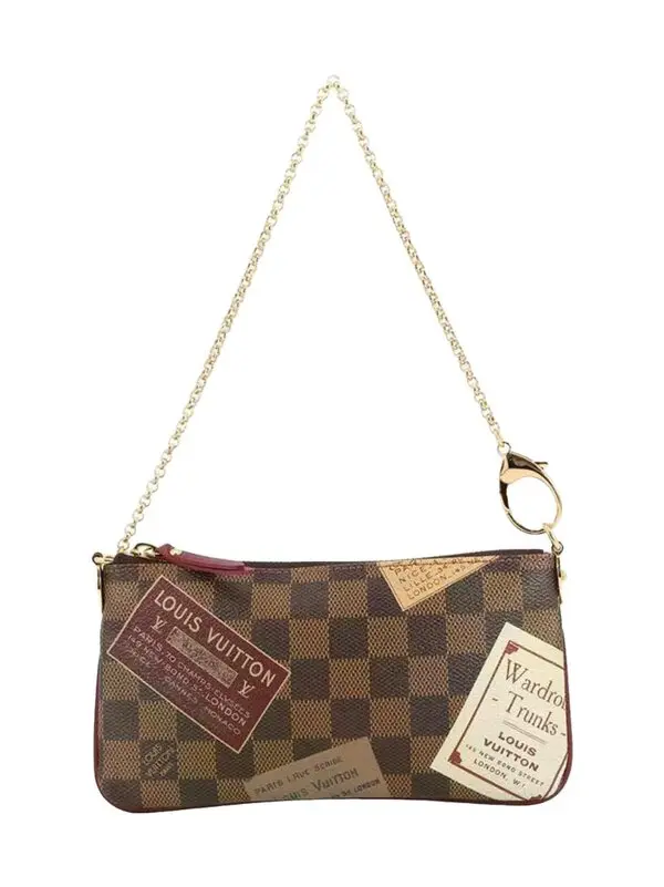 LOUIS VUITTON 2009 Damier Ebene Trunks Labels Pochette Milla Mm - Brown