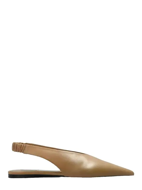 Ami Point-toe Elasticated Flat Pumps - Neutrals