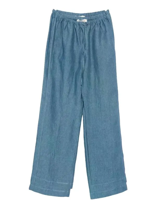 RÓHE Drawstring Palazzo Pants - Blue