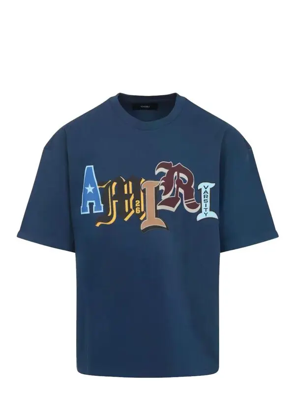 Amiri Logo-appliqué T-shirt - Blue