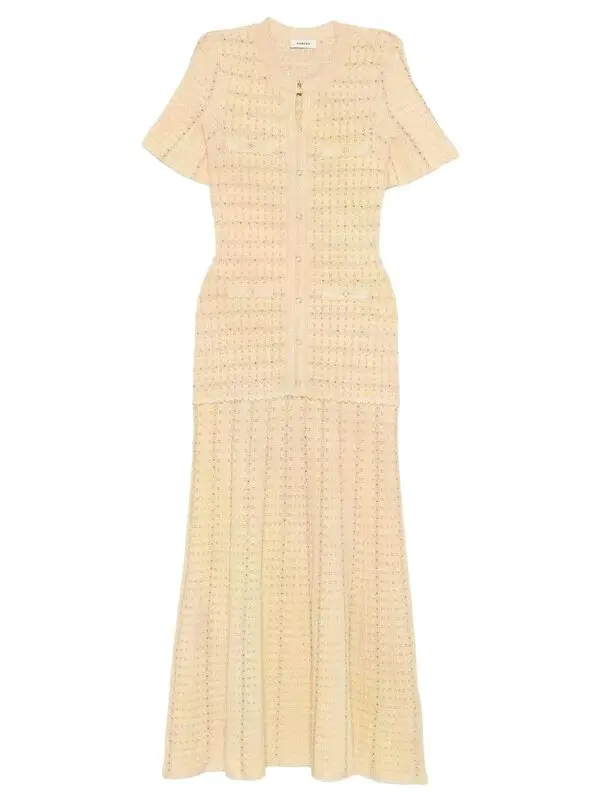 Sandro Textured-knit Dress - Neutrals