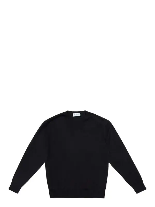 DIANA STUDIO V-neck Long Sleeve Pullover Sweater - Black