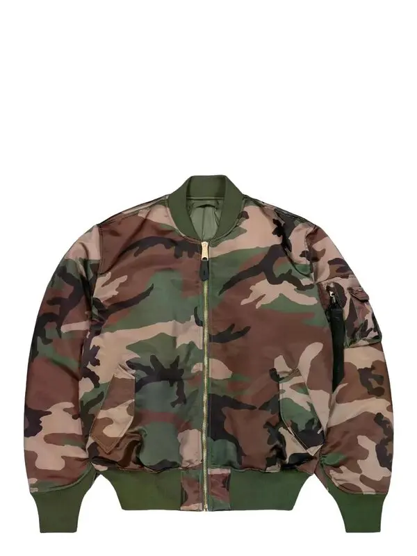 Alpha Industries Ma-1 Camouflage Zip-up Bomber Jacket - Green
