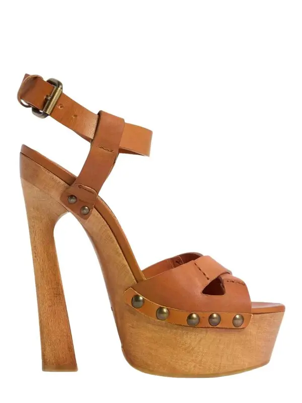 Dsquared2 Platform Studded Bondage Sandals - Brown