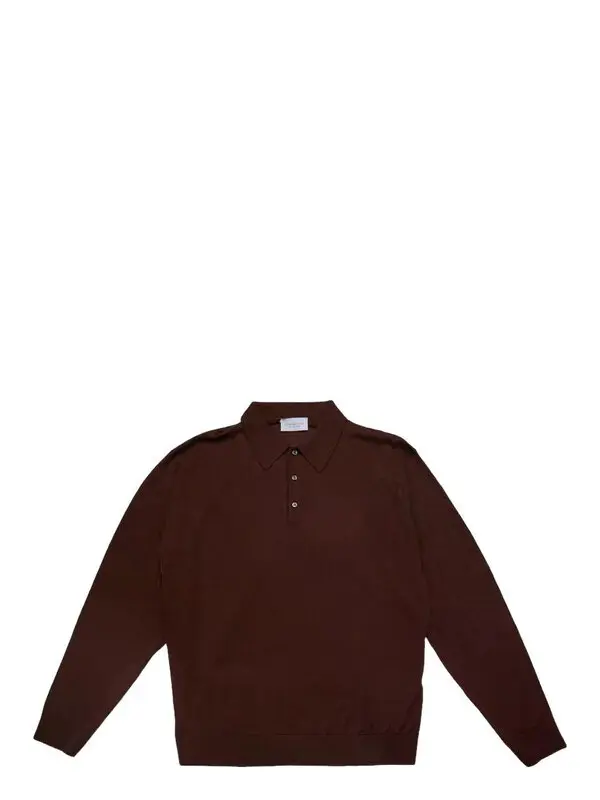 DIANA STUDIO Long-sleeve Polo Shirt - Brown