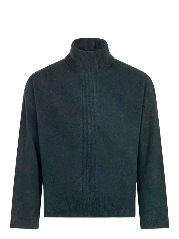 Emporio Armani Ribbed Roll-neck Sweater - Blue