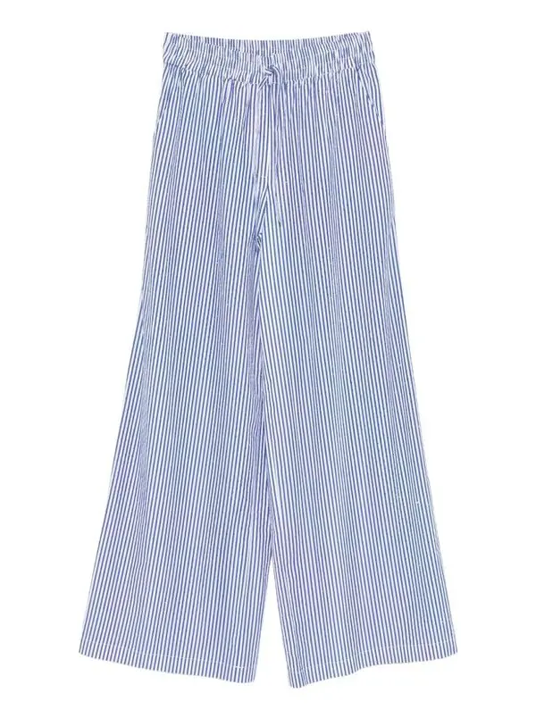 P.a.r.o.s.h Striped Wide Leg Trousers - White