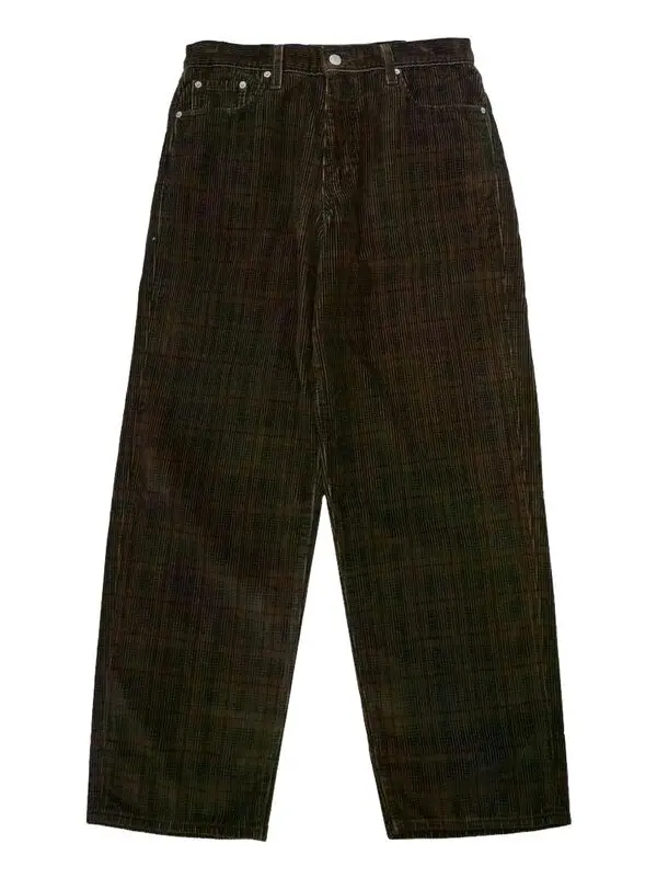 LEVI'S 578 Baggy Plaid Corduroy Trousers - Brown