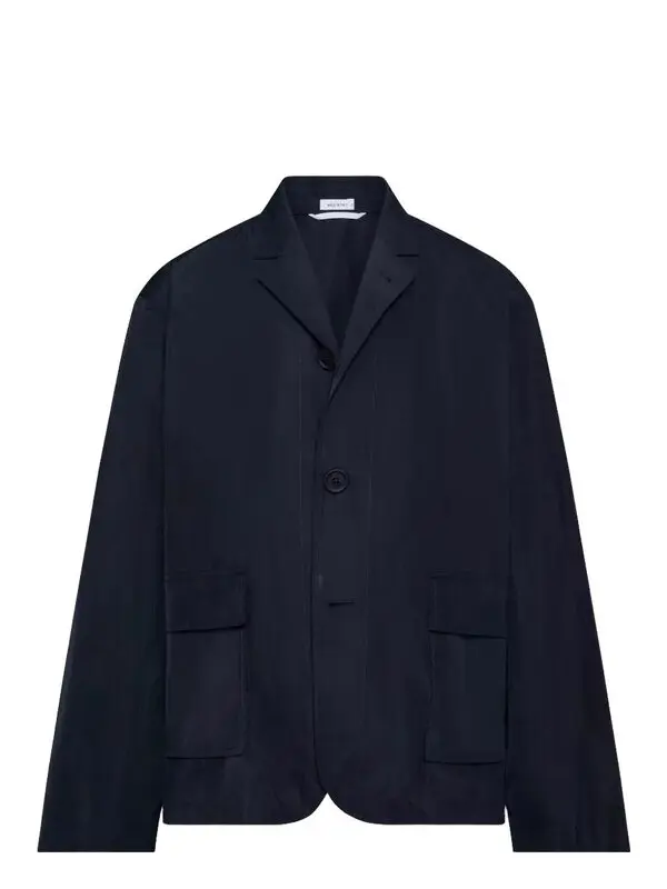 Thom Browne Logo-print Blazer - Blue