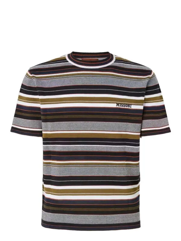 Missoni Striped-pattern T-shirt - Grey