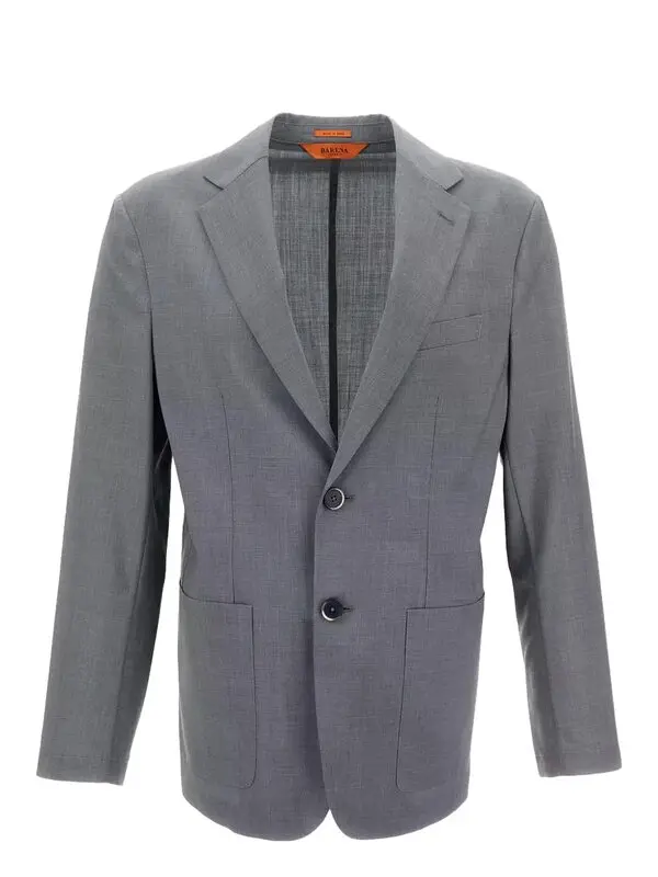 Barena Venezia Patch-pocket Single-breasted Blazer - Grey