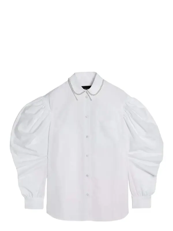 Simone Rocha Beaded Draped-sleeve Shirt - White