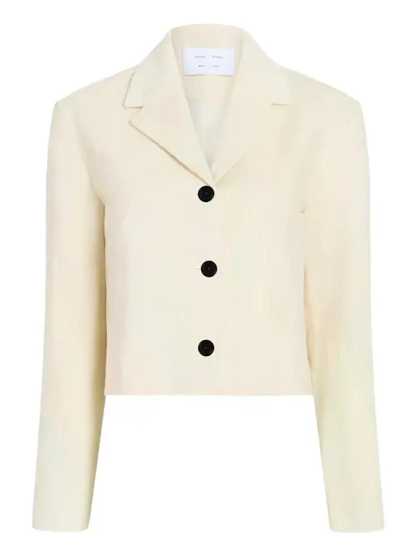 Proenza Schouler White Label Nima Corduroy Cropped Jacket - Neutrals