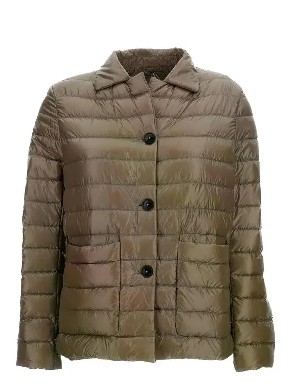 Herno Quilted Buttoned Jacket - Brown