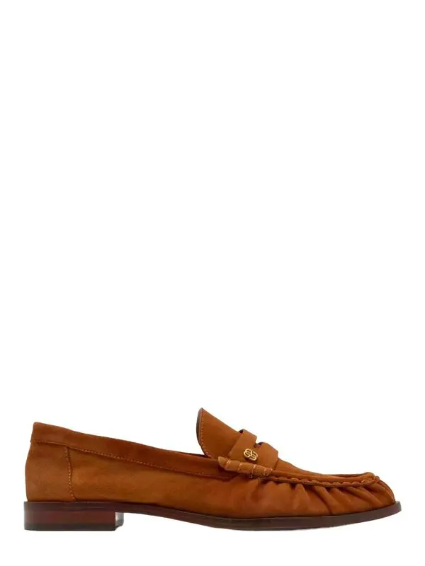Schutz Logo-appliqué Gathered Loafers - Brown