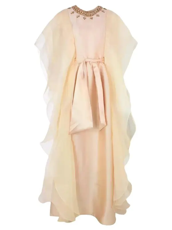 BARUNI Almas Tie Maxi Dress - Neutrals