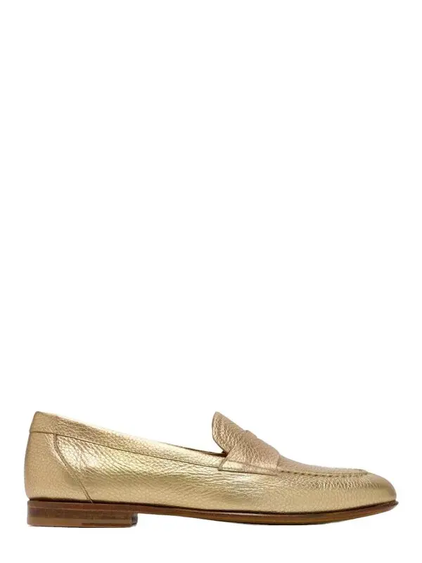 Magnanni Sonya Metallic Penny Loafers - Gold