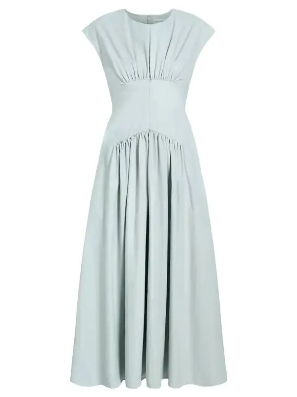 Proenza Schouler White Label Nyssa Ruched-detail Maxi Dress - Blue
