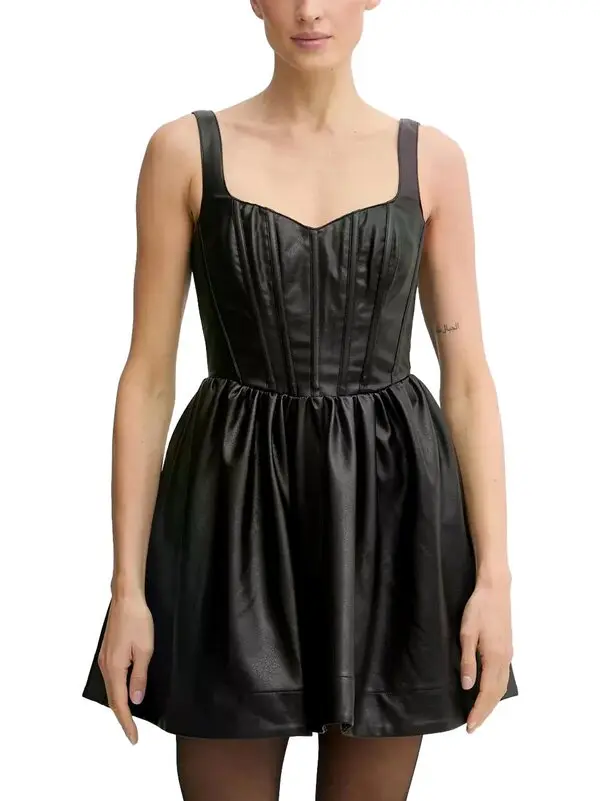 Bardot Savoy Sweetheart-neck Mini Dress - Black