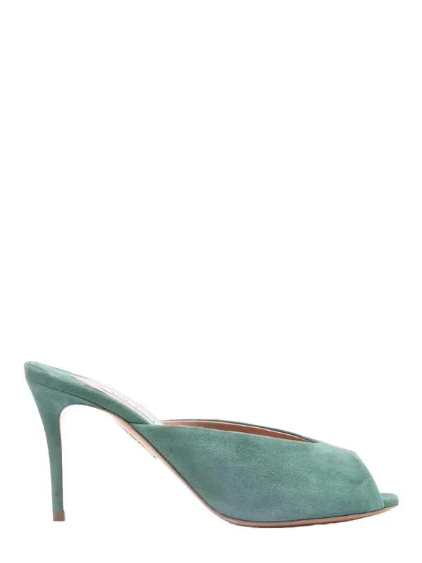 AQUAZZURA Secret Open-toe Leather Sandals - Green
