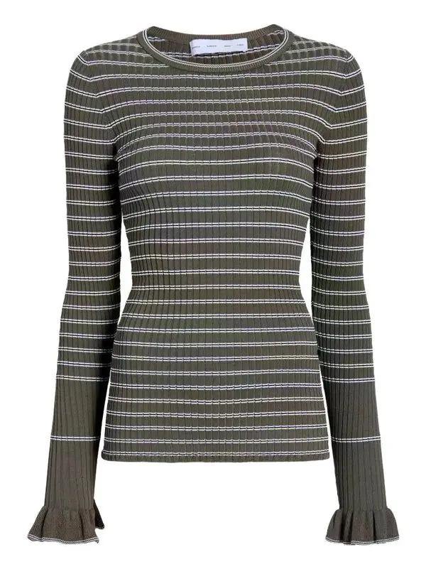 Proenza Schouler White Label Yasmine Striped Sweater - Green