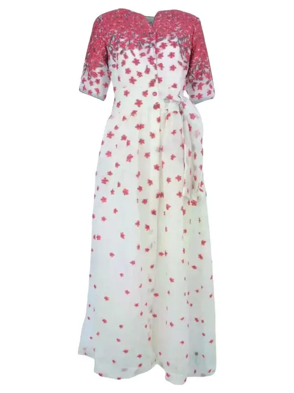 BARUNI Lobelia Floral Maxi Dress - White