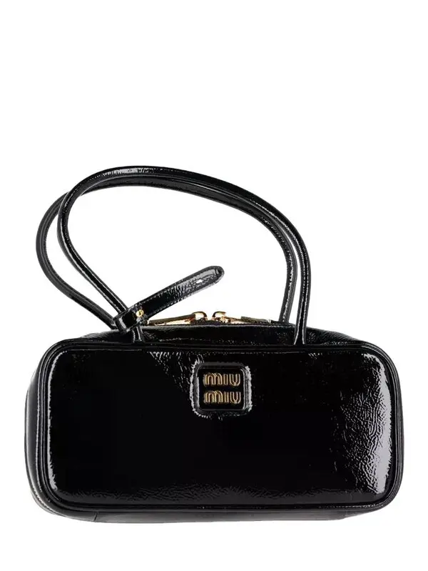 Miu Miu Beau Patent Leather Bag - Black
