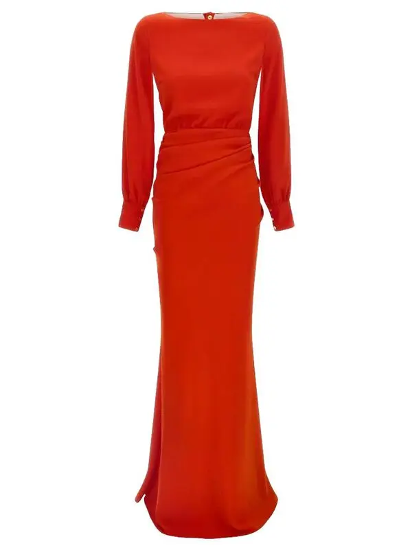 Elisabetta Franchi Padded Maxi Dress - Red