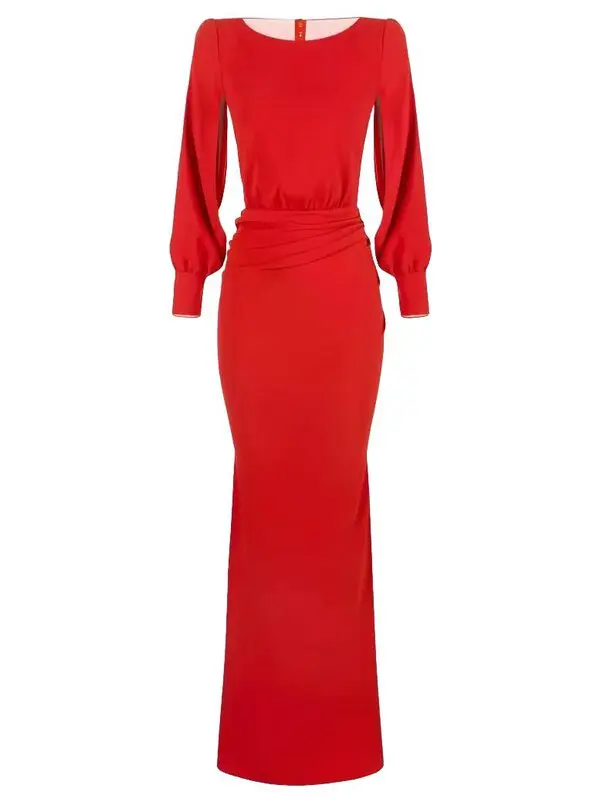 Elisabetta Franchi Padded Maxi Dress - Red