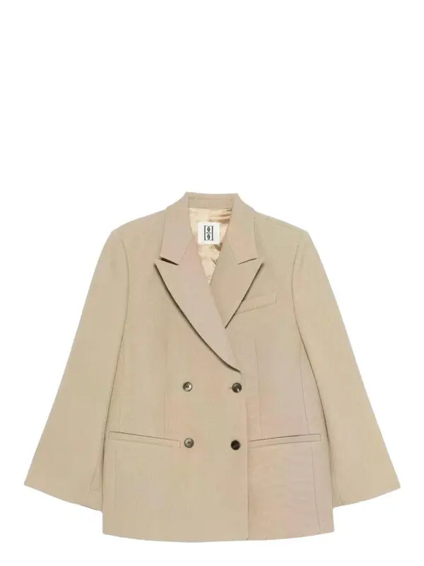 BY MALENE BIRGER Double-breasted Flap Pocket Jacket - Neutrals