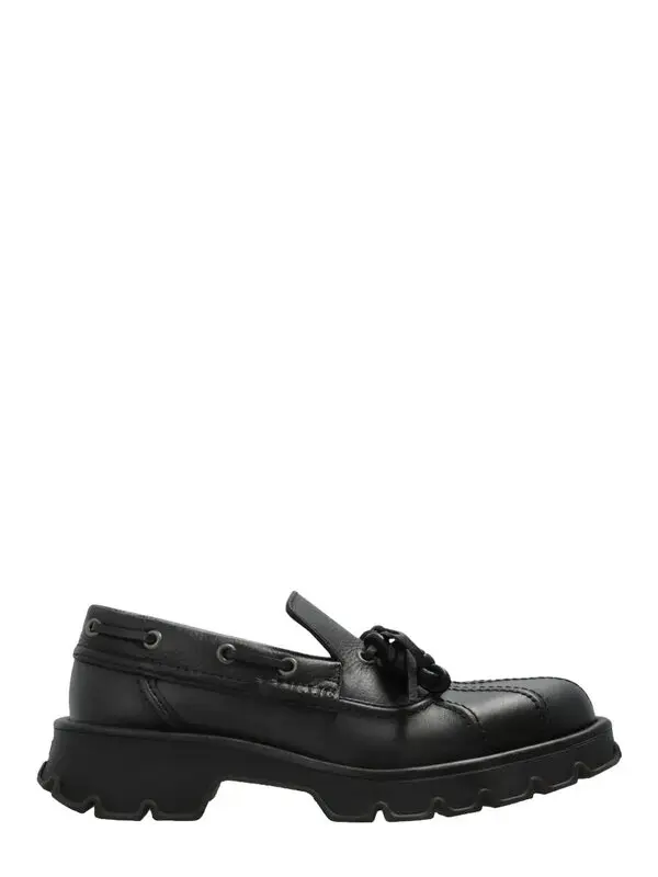 Loewe Lace-up Lug-sole Loafers - Black