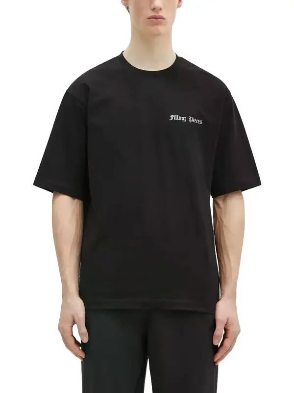 Filling Pieces Chrome Flower T-shirt - Black