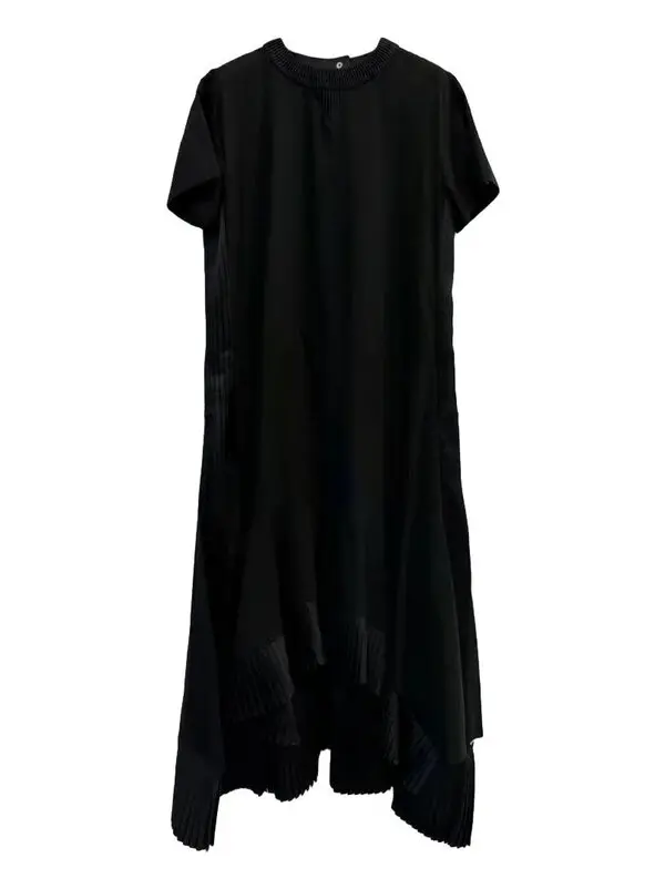 Sacai Asymmetric T-shirt Dress - Black