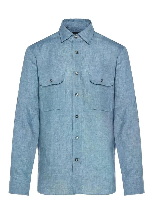 Brioni Linen Shirt - Blue