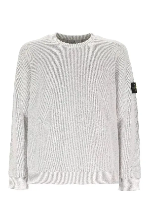 Stone Island Ribbed Knit Sweater - Grey
