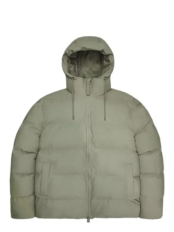 Rains Hybrid Hooded Puffer Jacket - Green