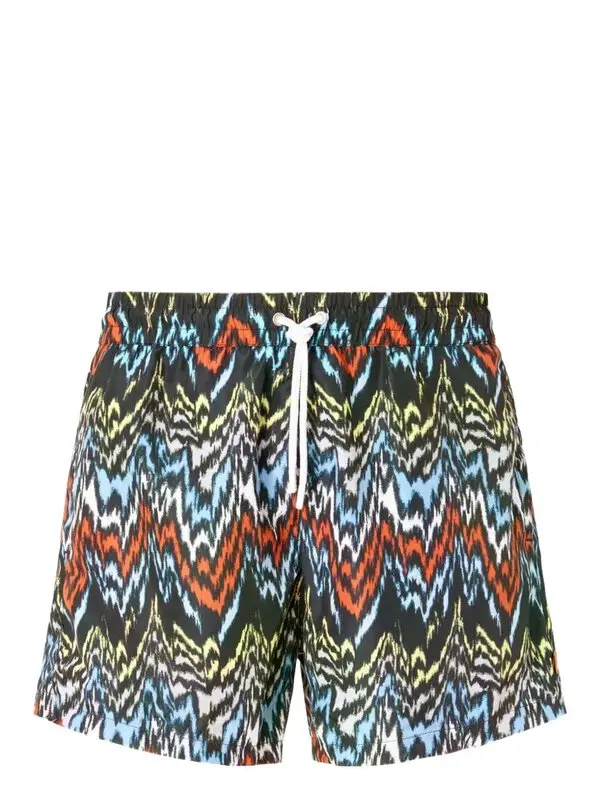 Missoni Zigzag-pattern Swim Shorts - Black