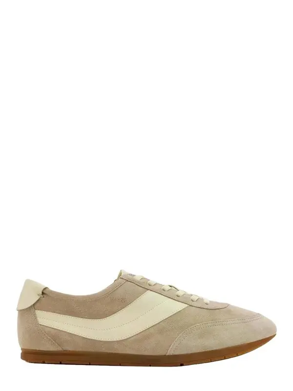 Vince La Stripe Suede Sneakers - Neutrals
