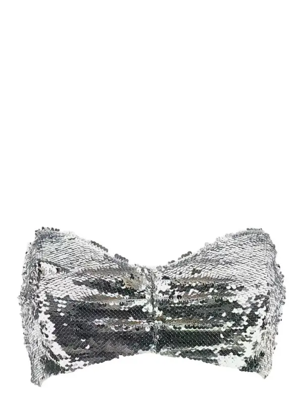 Simone Rocha Sequin Bandeau Top - Silver