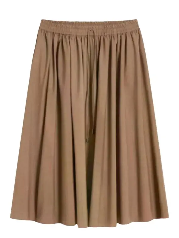 Max Mara Drawstring Elasticated A-line Skirt - Brown