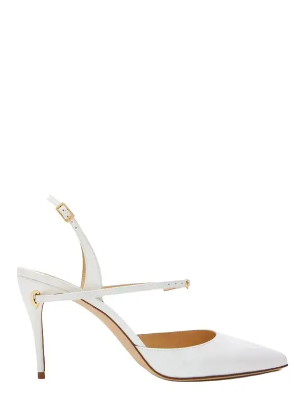 Jennifer Chamandi 85mm Vittorio Heeled Pumps - White