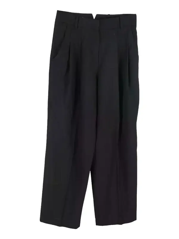 THE FRANKIE SHOP Pleated Wide Leg Trousers - Black