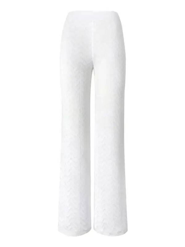 Missoni Chevron Pattern Trousers - White