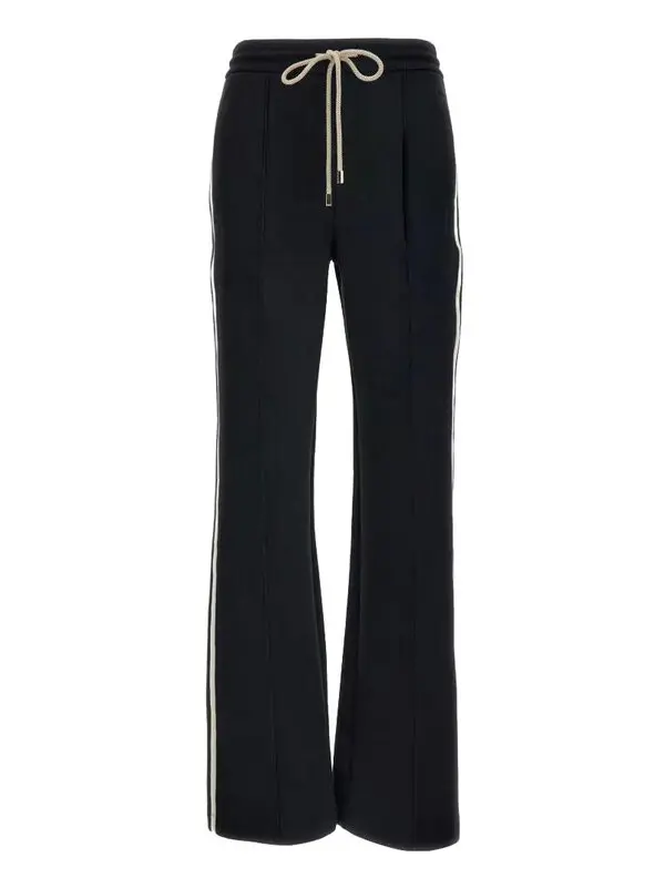 Max Mara Stripe-detail Trousers - Black