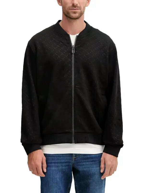 JOOP! Pattern Zipped Sweatshirt - Black