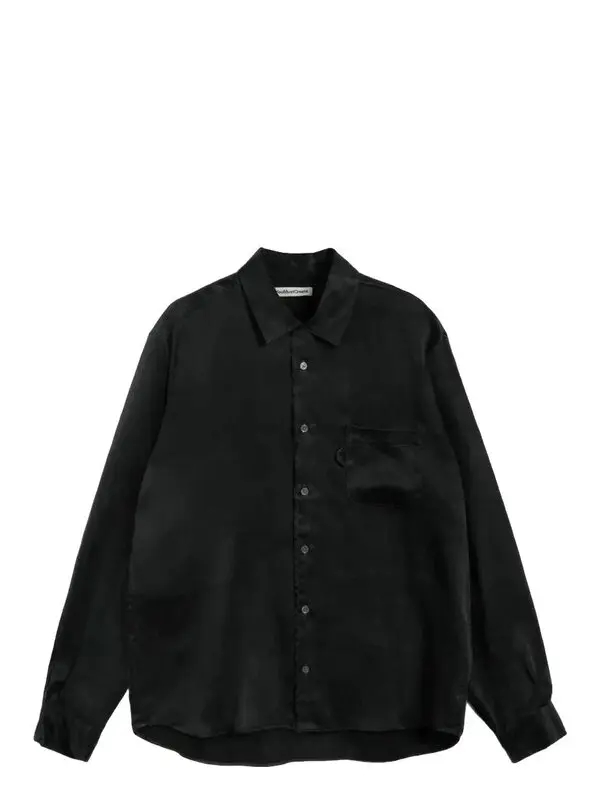 You Must Create Patch-pocket Long-sleevs Shirt - Black
