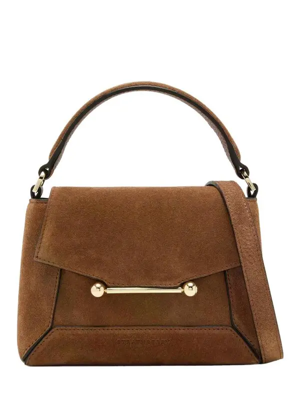 Strathberry Nano Mosaic Top-handle Mini Bag - Brown
