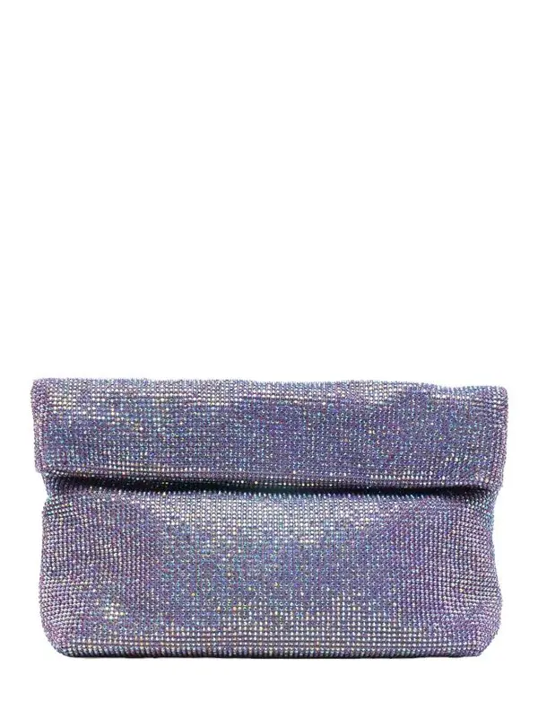 TWENTY FOURHAITCH Crystal-embellished Clutch - Purple