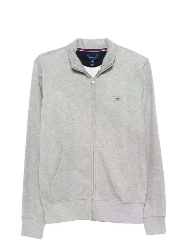 Gant Long Sleeve Zip-up Sweatshirt - Grey